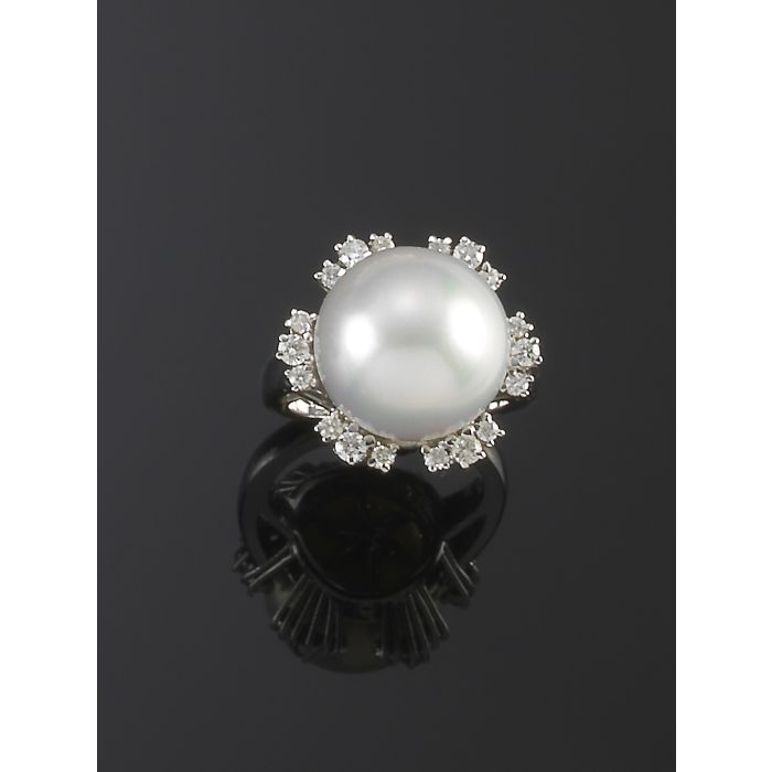927-SORTIJA DE PERLA AUSTRALIANA DE BELLO ORIENTE DE 15MM DE DIÁMETRO Y ...