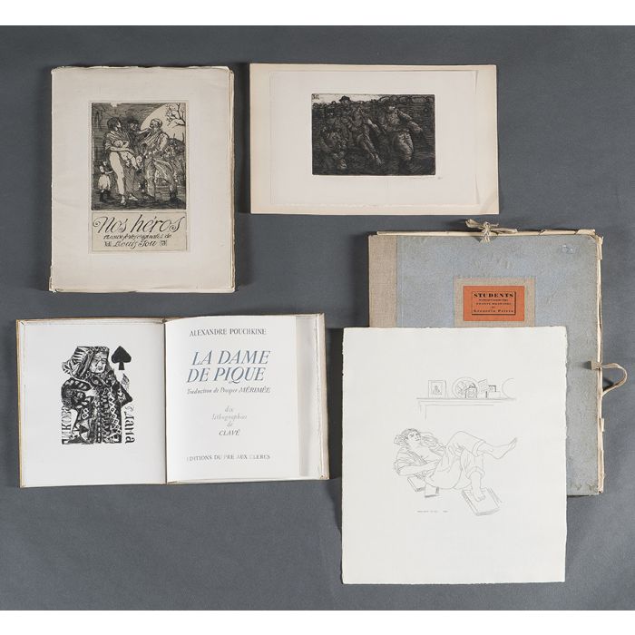 143-GREGORIO PRIETO (Valdepeñas 1897-1992) Students. Oxford-Cambridge ...