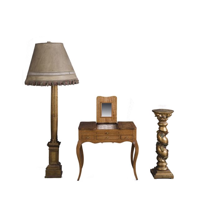 504-Columna salomónica estilo barroco. en madera tallada. dorada y ...