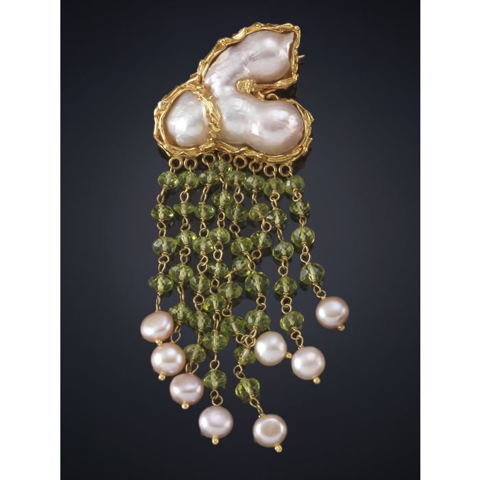 608-ORIGINAL COLGANTE FORMADO POR UNA BELLA PERLA AUSTRALIANA BARROCA ...