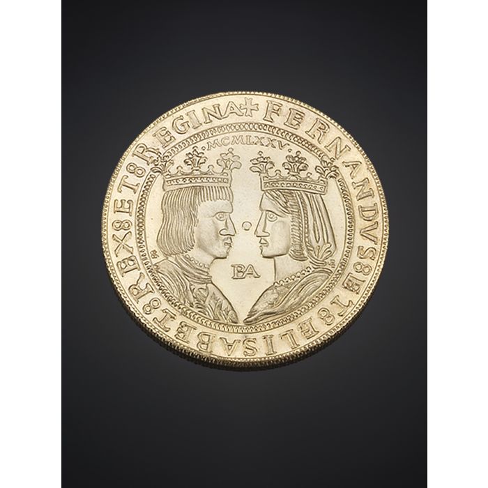1109-MONEDA CONMEMORATIVA DE LOS REYES CATÓLICOS FERNANDUS ET ELISABET ...