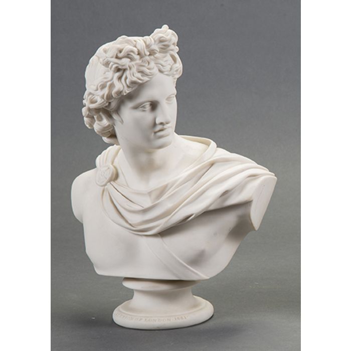 1292-Busto del Apolo del Belvedere inglés. s. XIX. | Fernando Durán
