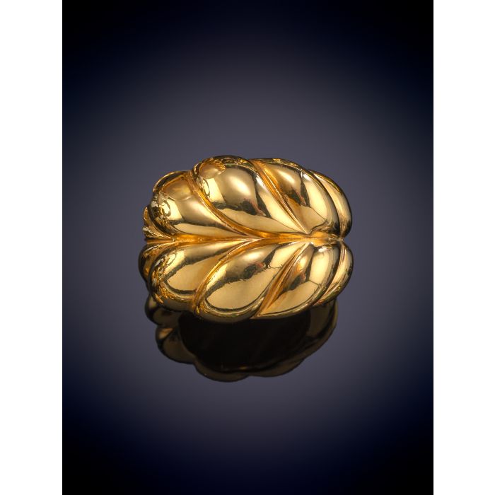 223-SORTIJA ANCHA ESPIGA EN PLATA DORADA FIRMADA ARISTOCRAZY | Fernando ...