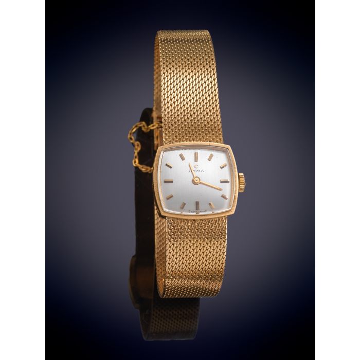 82-RELOJ DE PULSERA CYMA, CAJA Y BRAZALETE EN ORO AMARILLO 18K ...