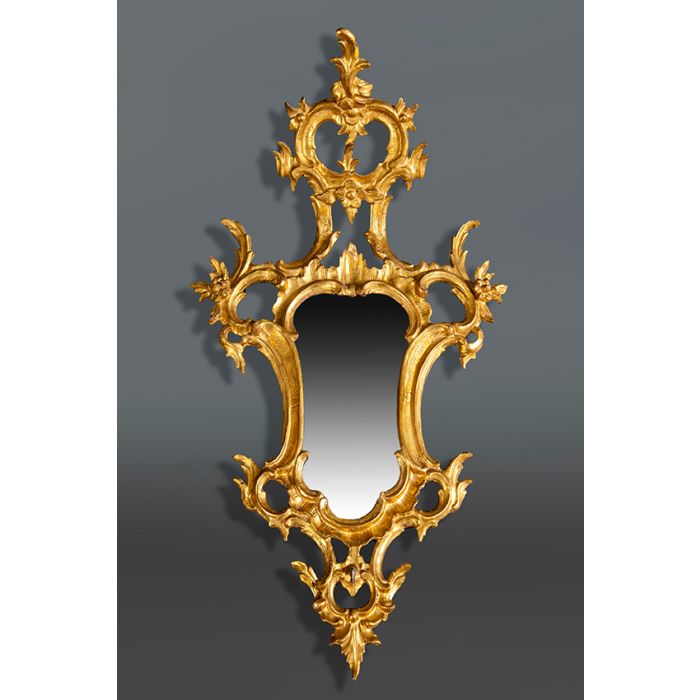 858-Espejo-cornucopia estilo Rococó en madera tallada y dorada, Francia ...
