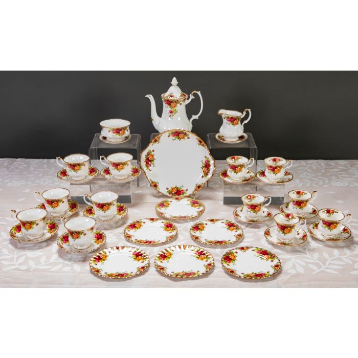 428-ROYAL ALBERT Elegante y completo juego de merienda en porcelana ...