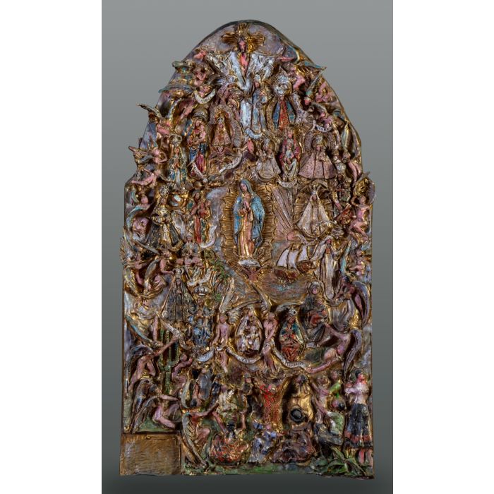 1111-LUIS SANGUINO (1934-) 1999 Boceto del retablo policromado para la ...