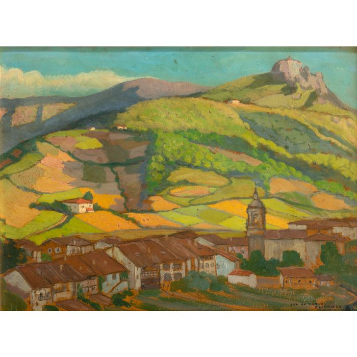 564-NICOLÁS MÚGICA Y ERRASTI (1852 - 1936) Sol de tarde. Escoriaza ...