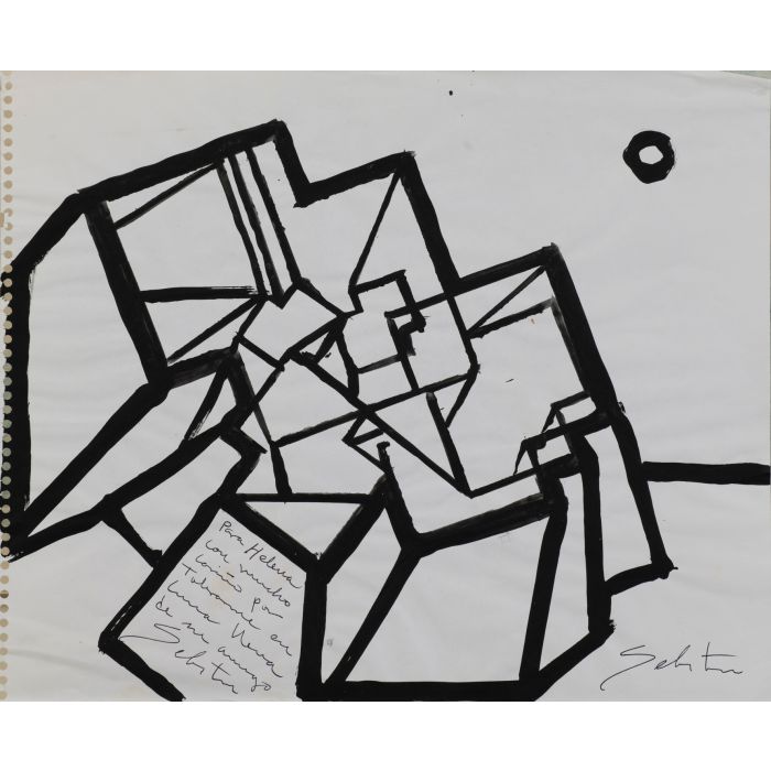 1485-ENRIQUE CARBAJAL SEBASTIÁN" (Camargo, México 1947) "Ciudad I, II y ...